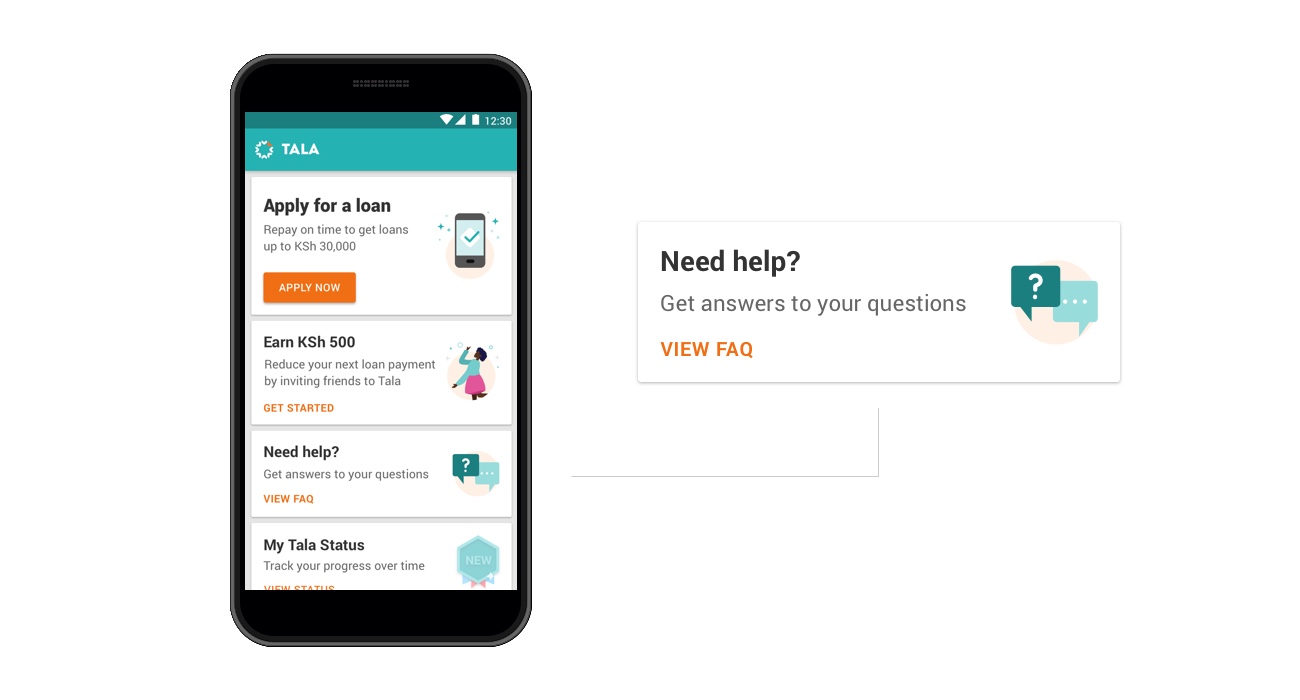 Need help? Find everything you need in the app! - Tala